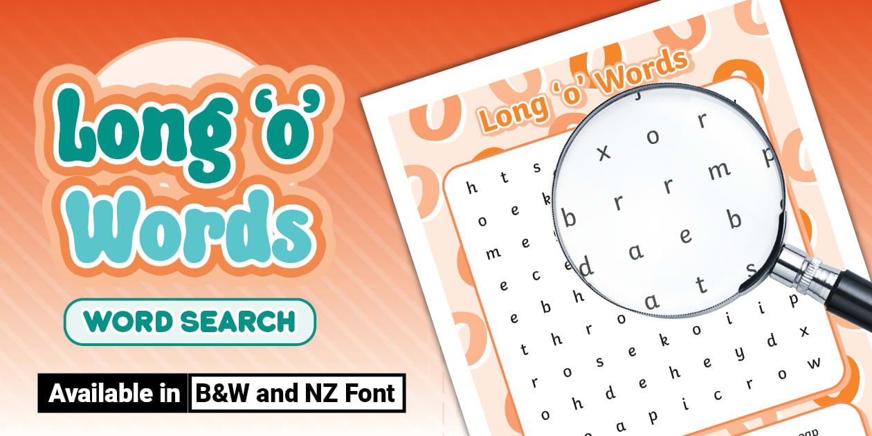Different Ways To Spell Long 'o' Word Search