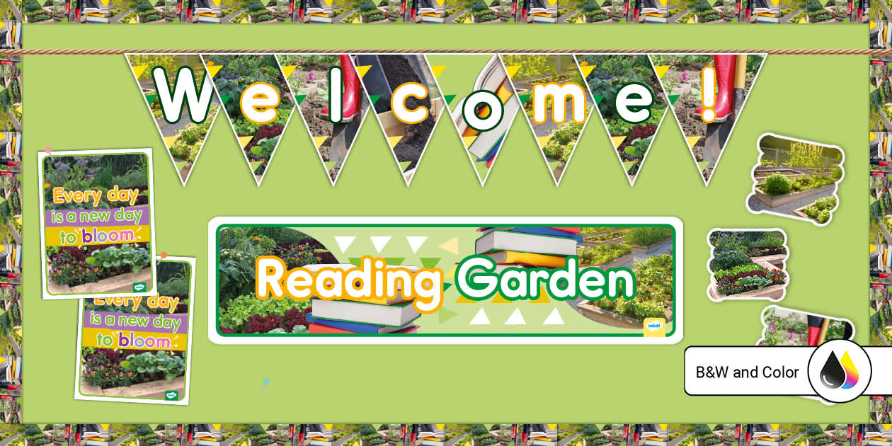 Colorful Garden Themed Bulletin Board Pack | Twinkl USA