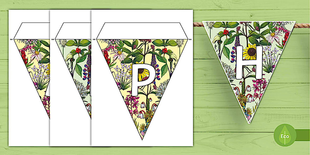 Canadian Spring Flowers Classroom Display Bunting - Twinkl