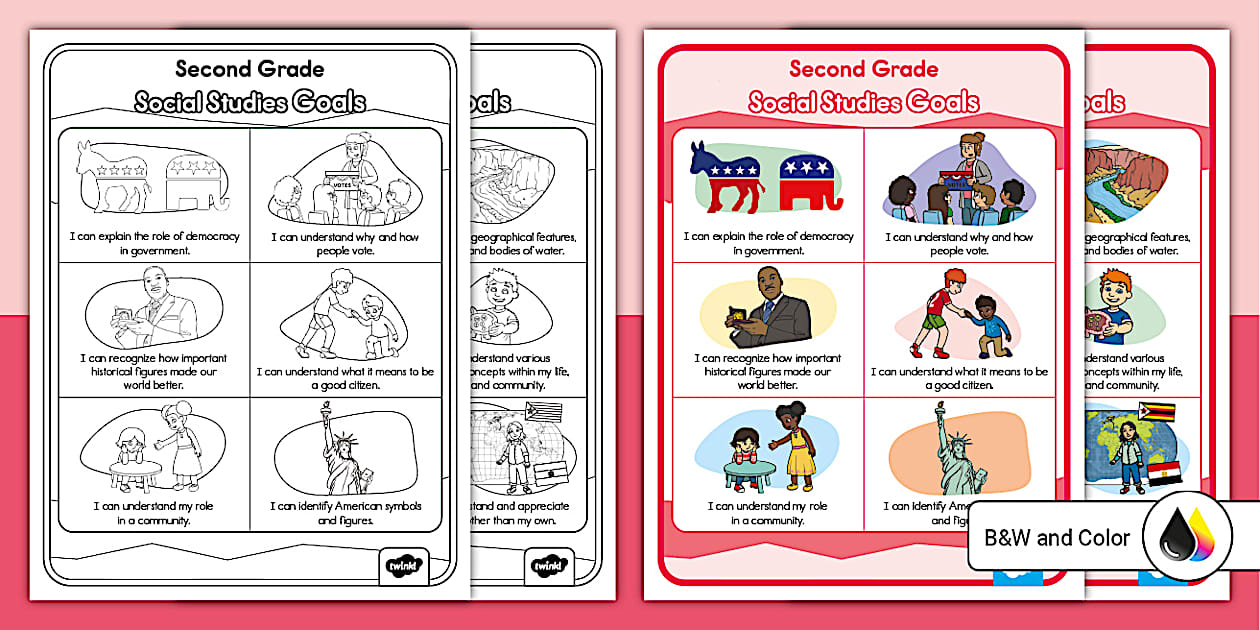 Second Grade Social Studies Goals Posters | Twinkl USA