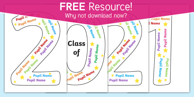 FREE! - Class of 2020 Editable Name Posters (teacher made)