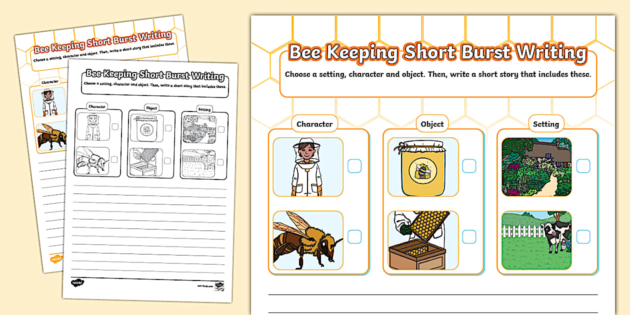 Bee Keeping Short Burst Writing Template (teacher made)