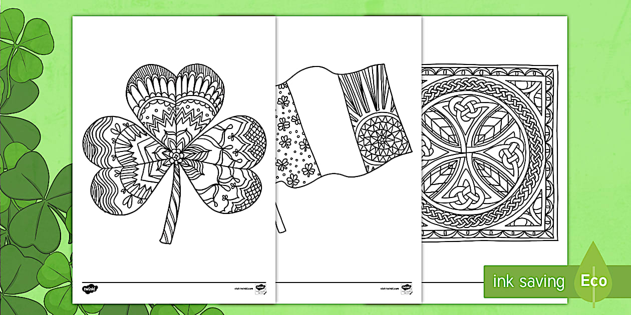 Coloriages anti-stress : La Saint Patrick