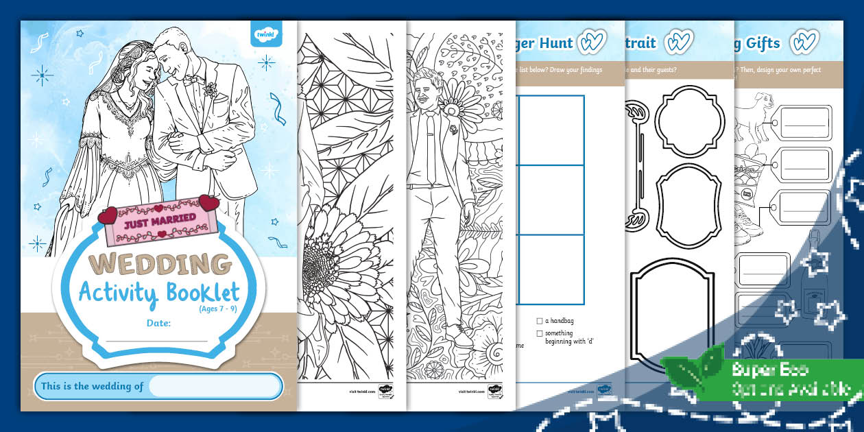 Wedding Guest Activity Booklet (Ages 7 - 9) (teacher made)