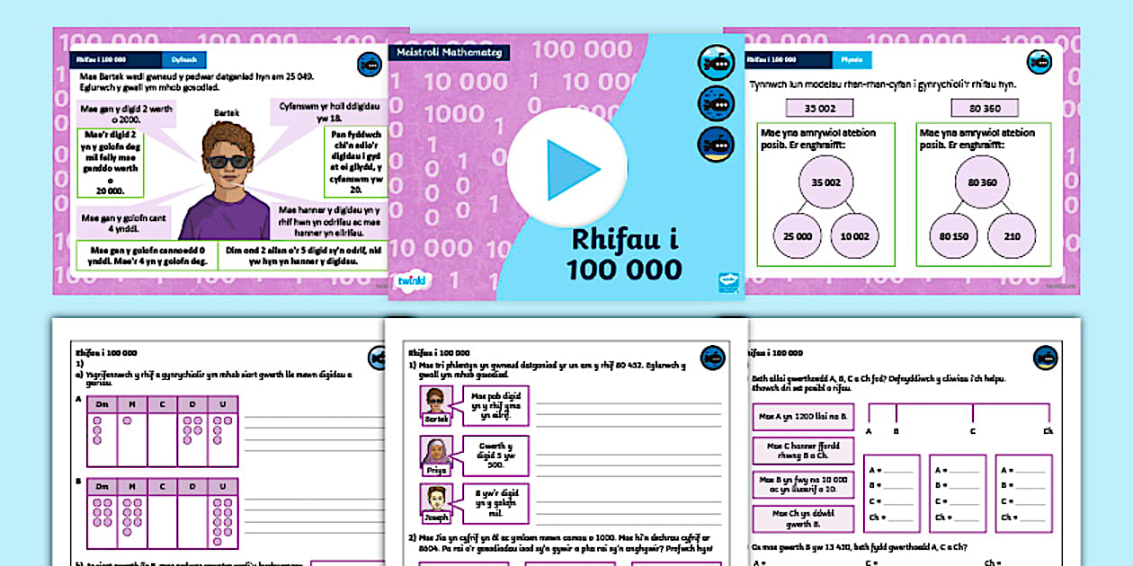 Meistroli Mathemateg: Rhifau i 100 000