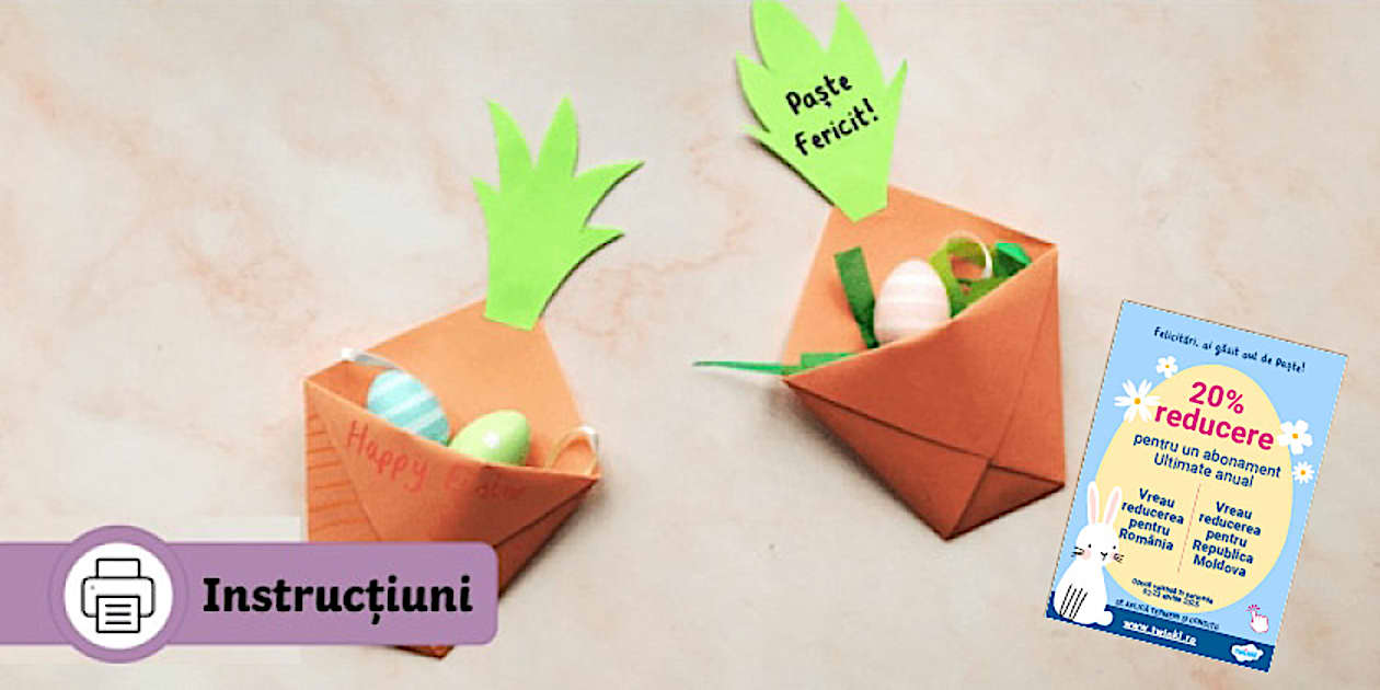 Origami de Paște – Activitate practică (teacher made)