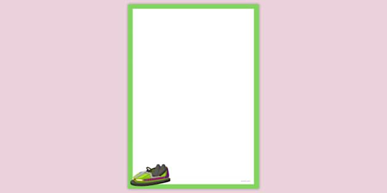 Simple Blank Dodge Car Page Border | Page Borders | Twinkl