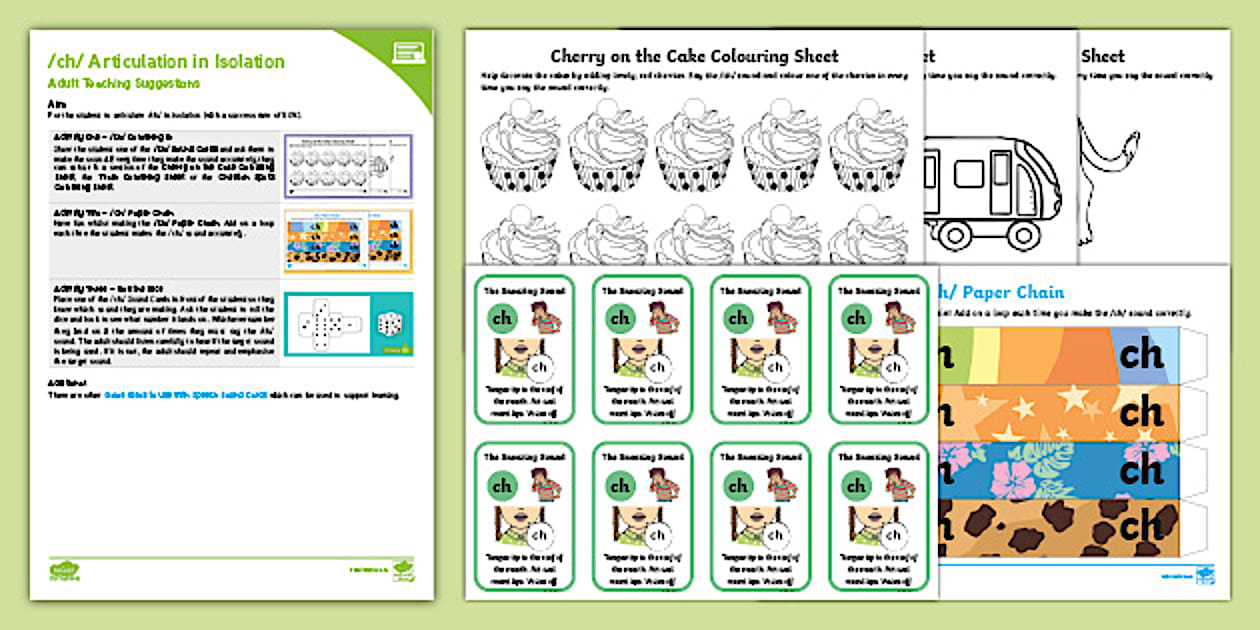 /ch/ Sound Activities – /ch/ Sound in Isolation Pack