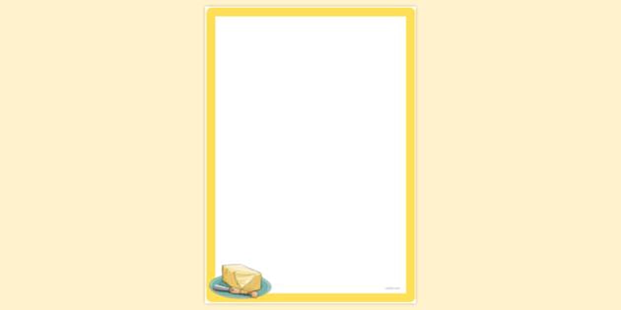 Butter On A Dish Page Border | Page Borders | Twinkl