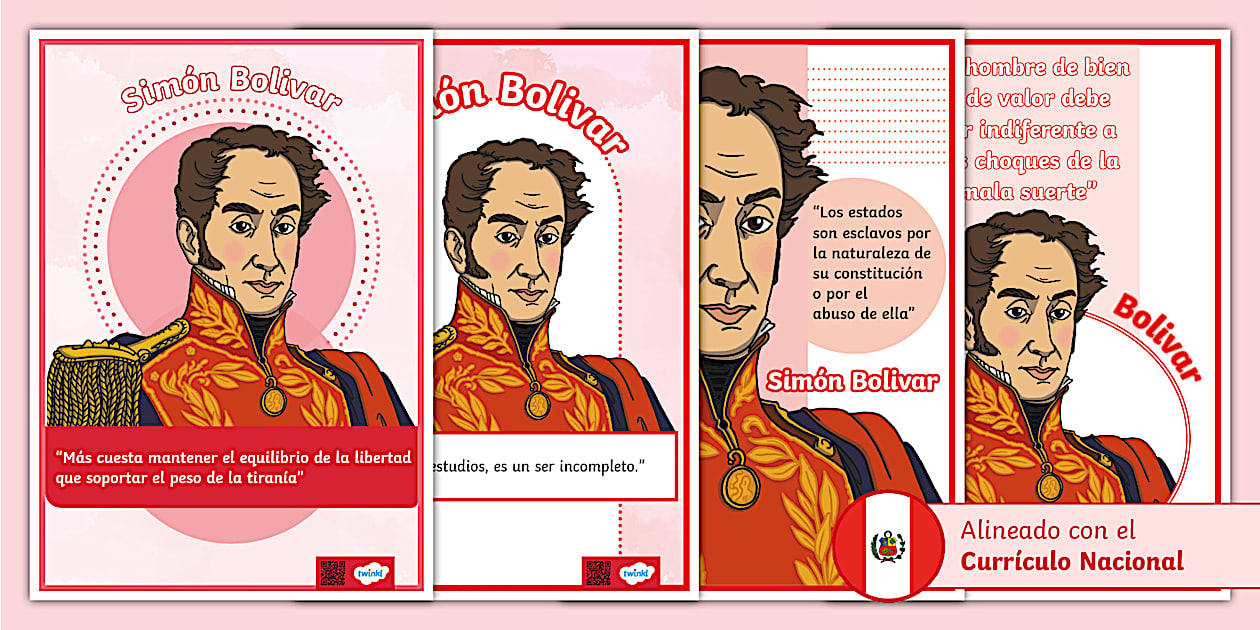 Afiches: Frases de Simón Bolívar |Recursos educativos Twinkl