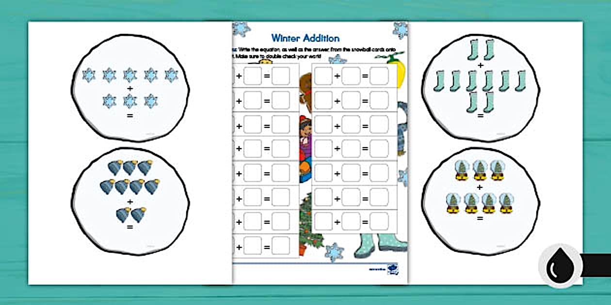 Fun and Educational Winter Addition Worksheets for Kids