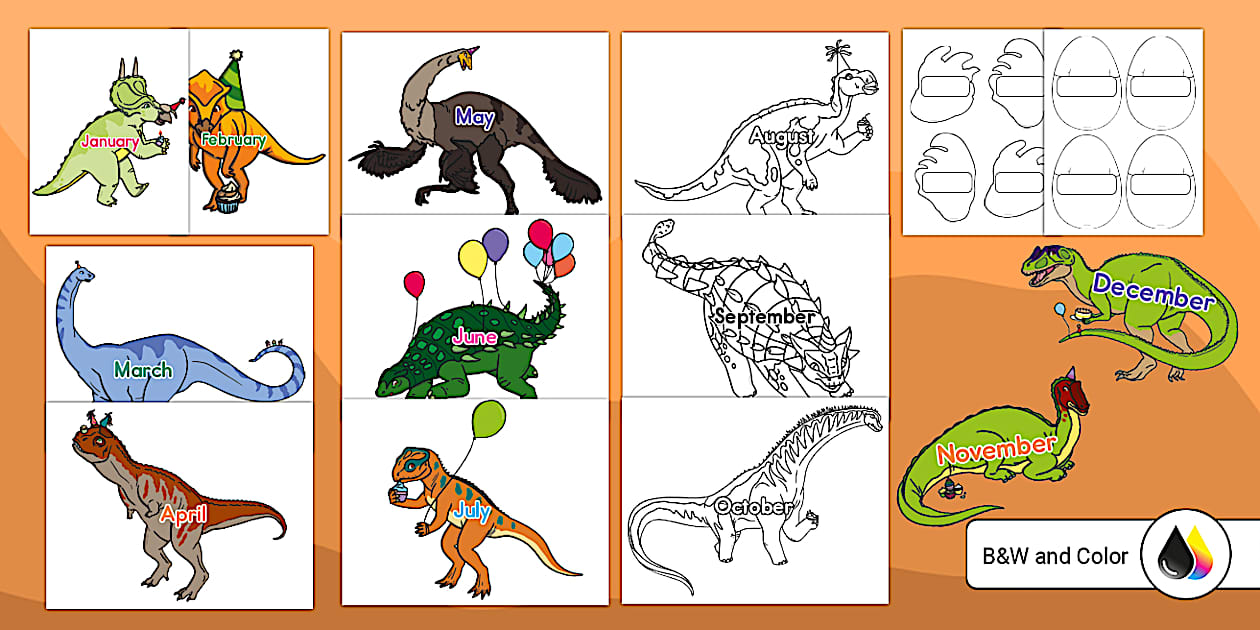 Dinosaur Birthday Cutouts | National Dino Day | Twinkl USA