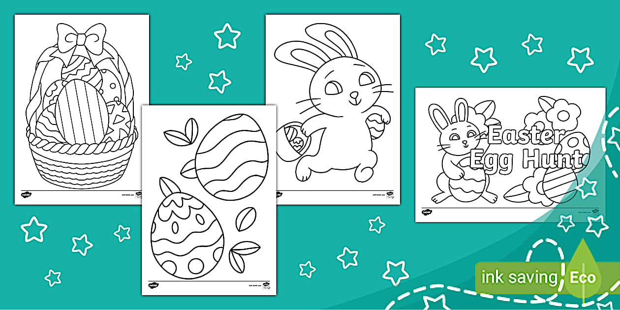 My First Easter Egg Hunt Colouring Pack (teacher made)