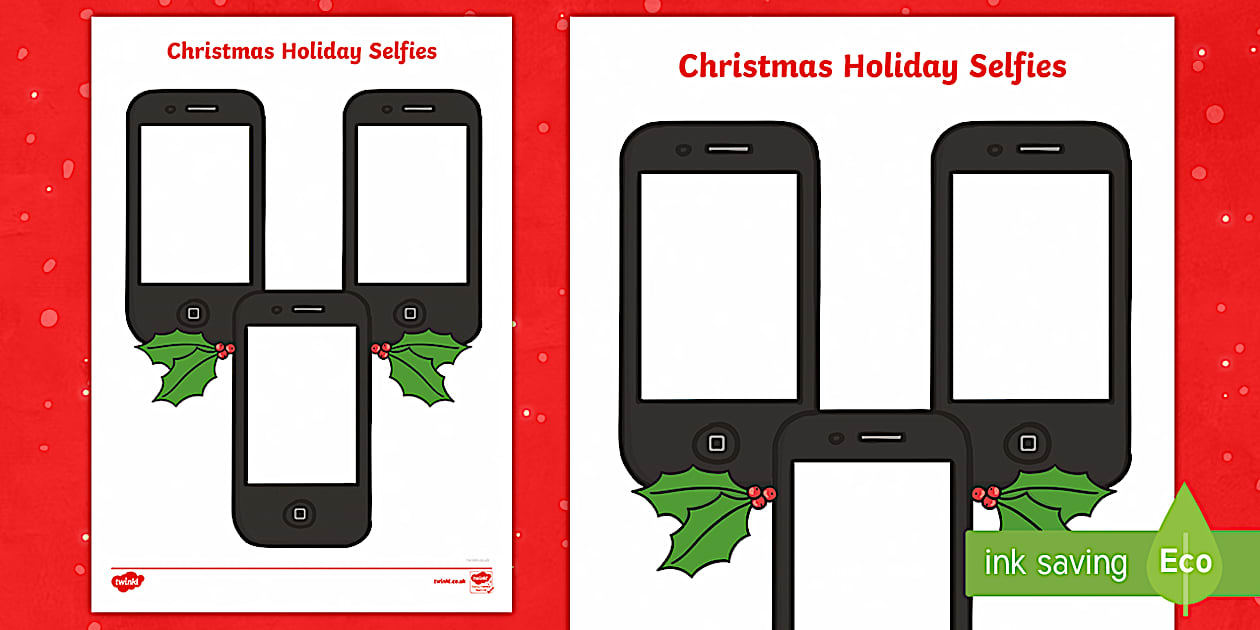 Christmas Holiday Selfies Worksheet / Worksheets