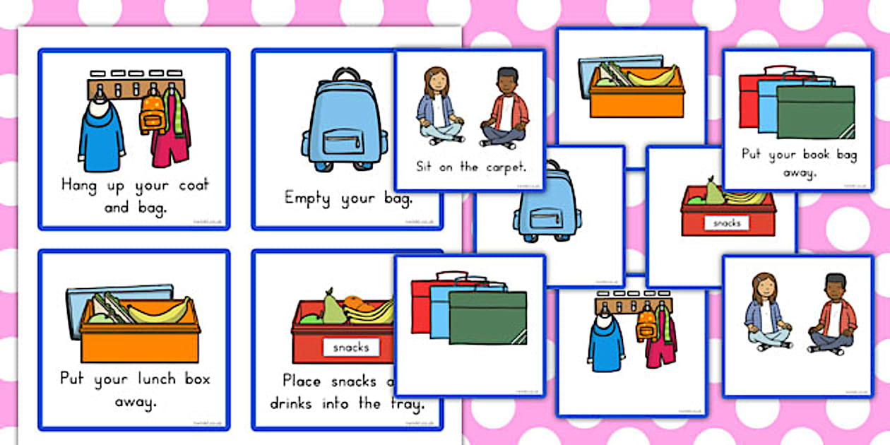 Classroom Morning Reminder Cards (Teacher-Made) - Twinkl