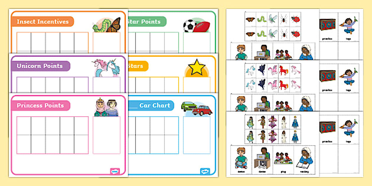 Individual Incentive Reward Charts (teacher made) - Twinkl