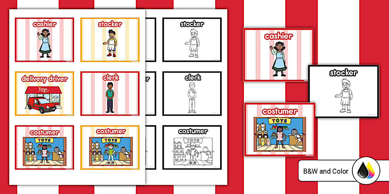 Toy Store Dramatic Play Badges (l'enseignant a fait)