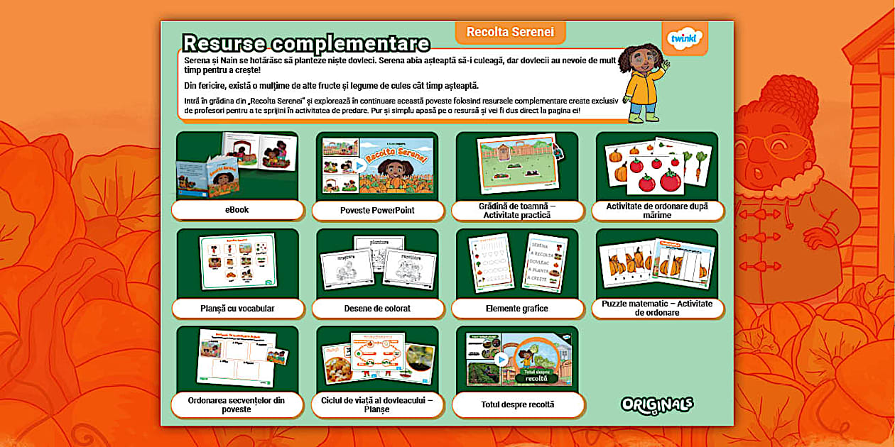 Recolta Serenei – Catalog cu resurse