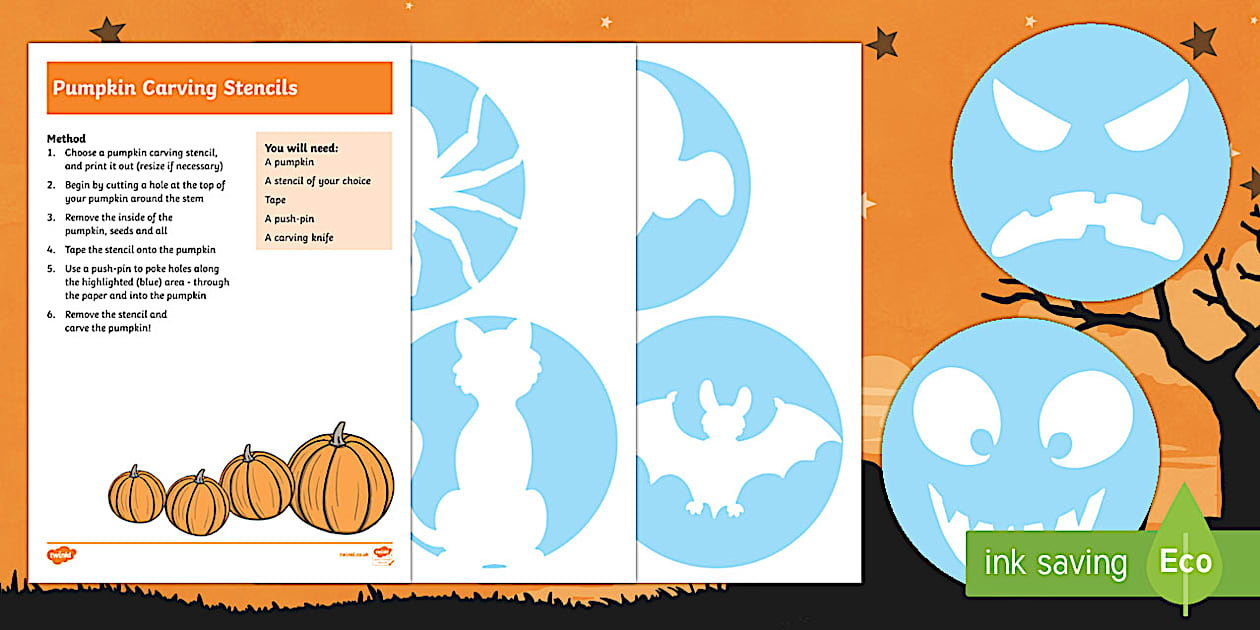 Pumpkin Stencils Printable I Twinkl Halloween Resources