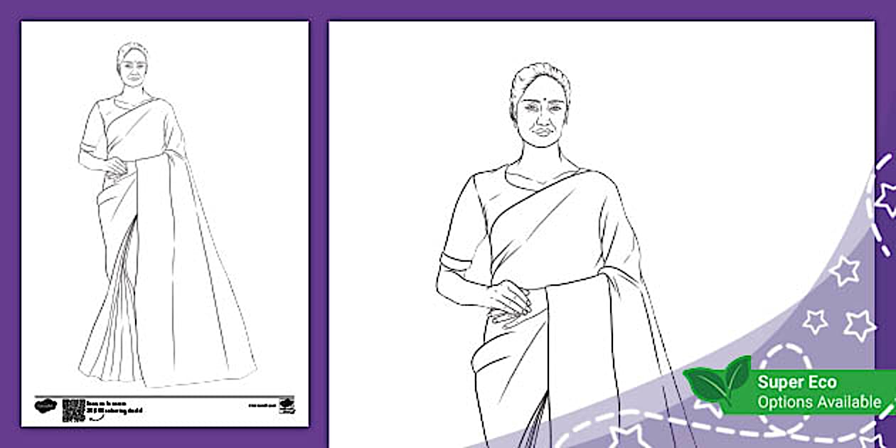 Design a Sari (teacher made) - Twinkl