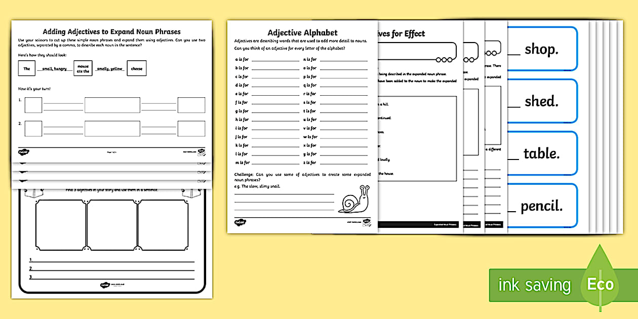 Adjective Resource Pack - KS1 Worksheets (teacher made)