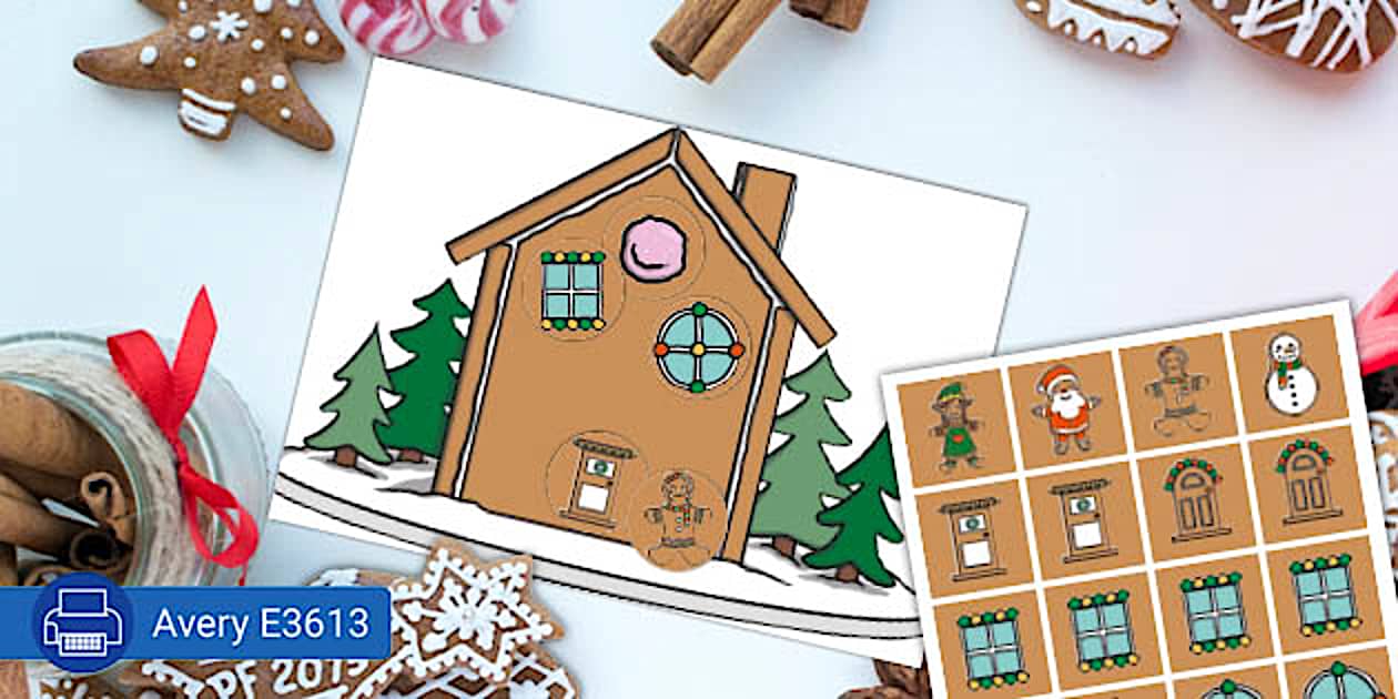 Make a Gingerbread House - Christmas Sticker Activity