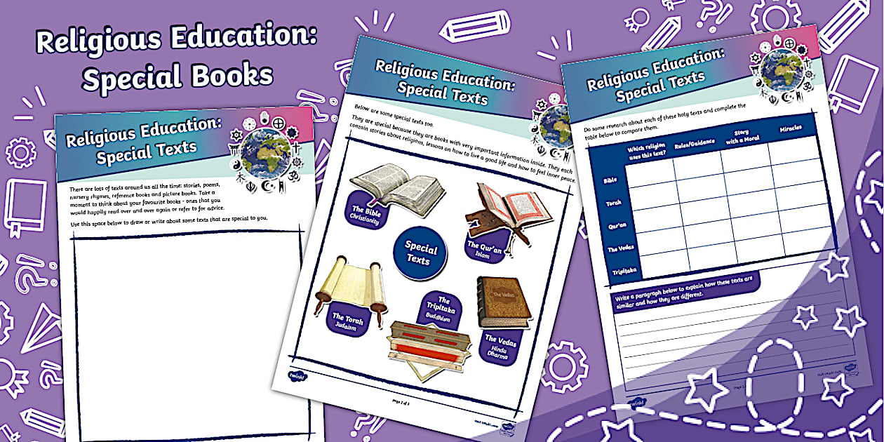 Religious Education Activity: Special Texts (teacher made)