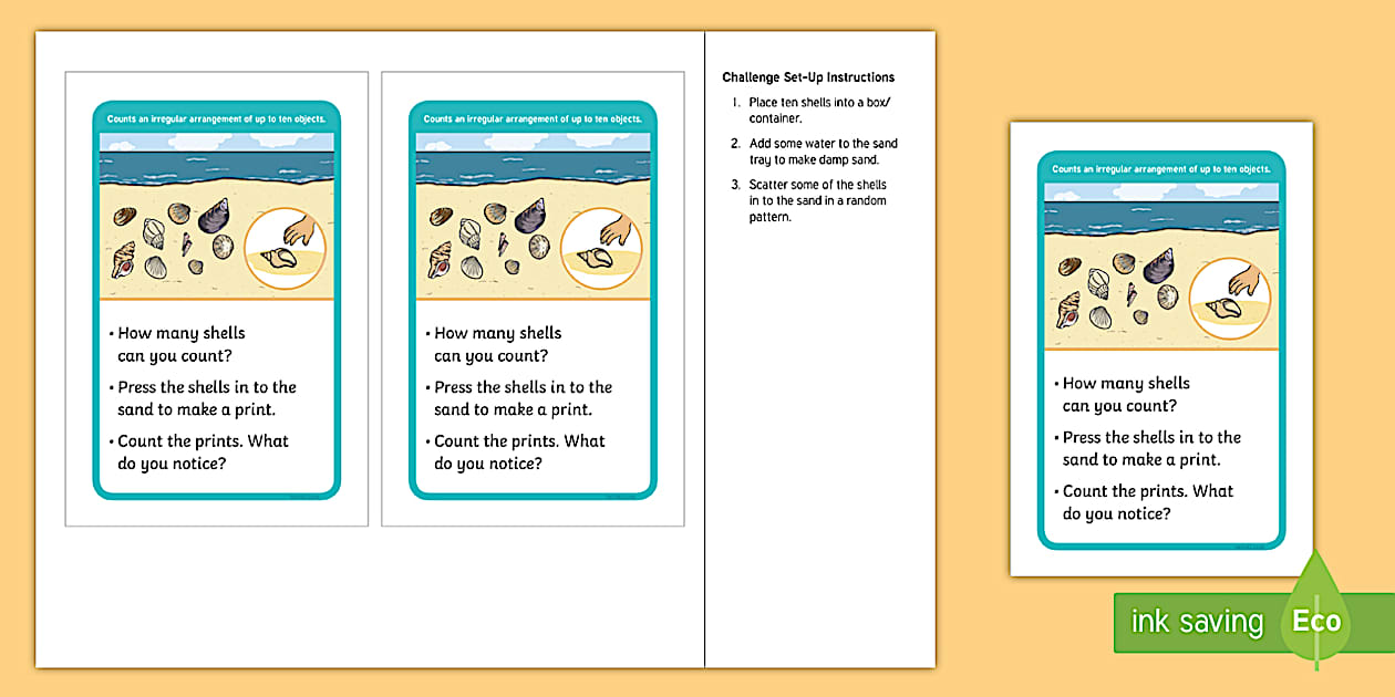 EYFS Maths Counting Challenge: Counting Shells IKEA Tolsby/Fiestad Frame