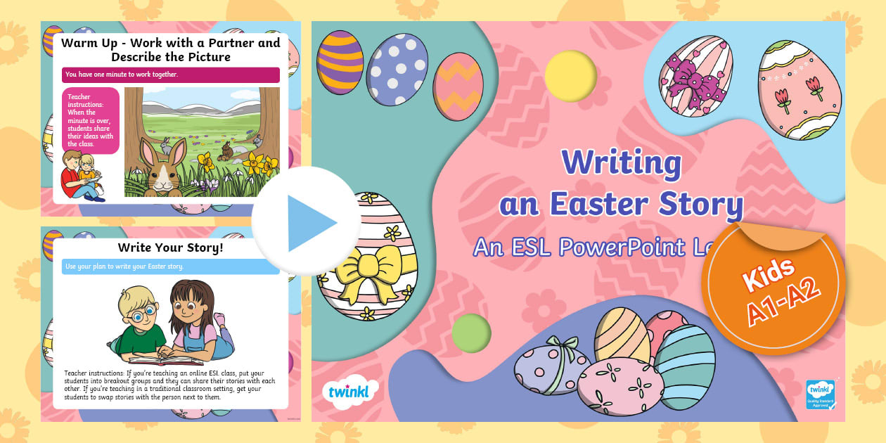 ESL Writing an Easter Story [Kids, A1-A2] (Teacher-Made)
