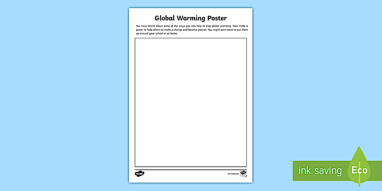 Climate Change Worksheet | Global Warming Poster Ideas