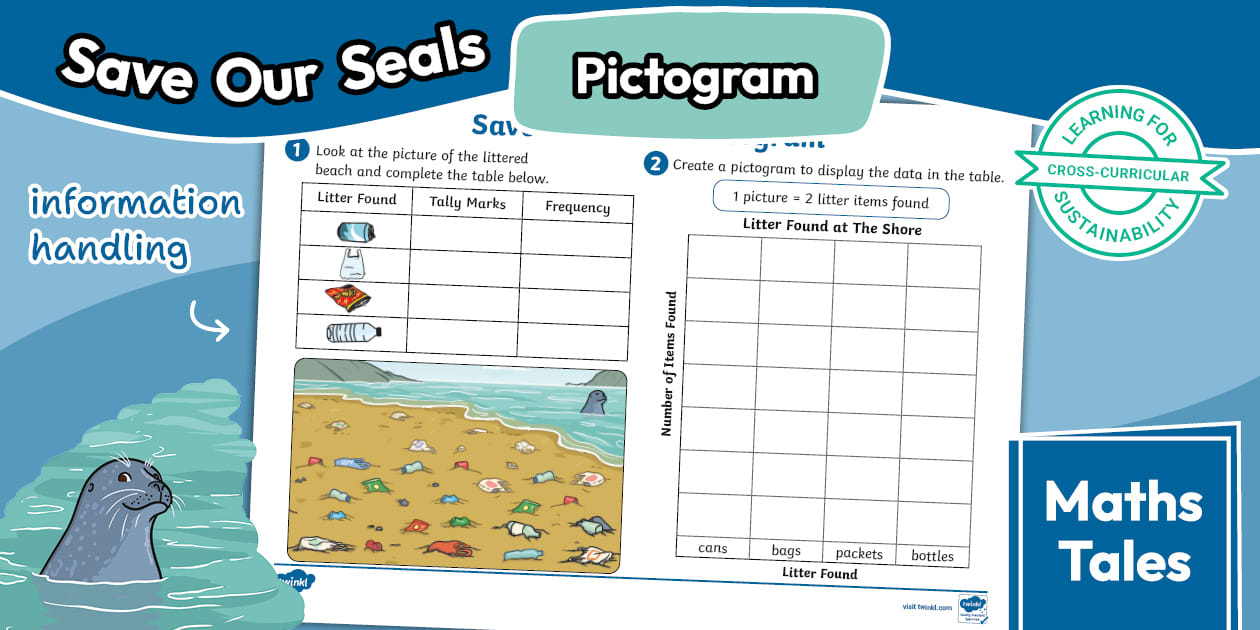 Save Our Seals Pictogram Activity Sheet