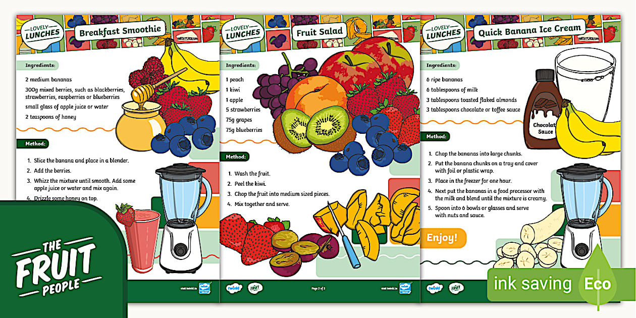 FREE! - Lovely Lunches Procedural Writing Recipes First/Second Class