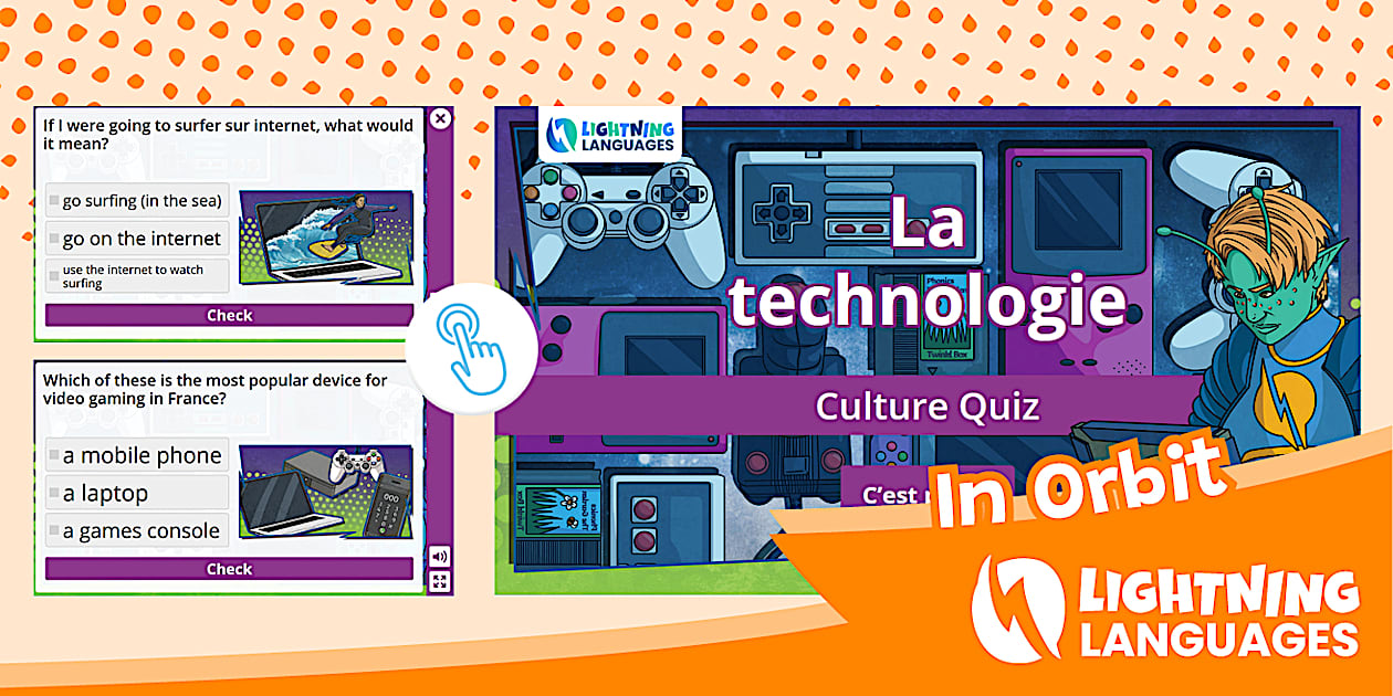 👉 Lightning Languages French Technology Culture Quiz - Twinkl