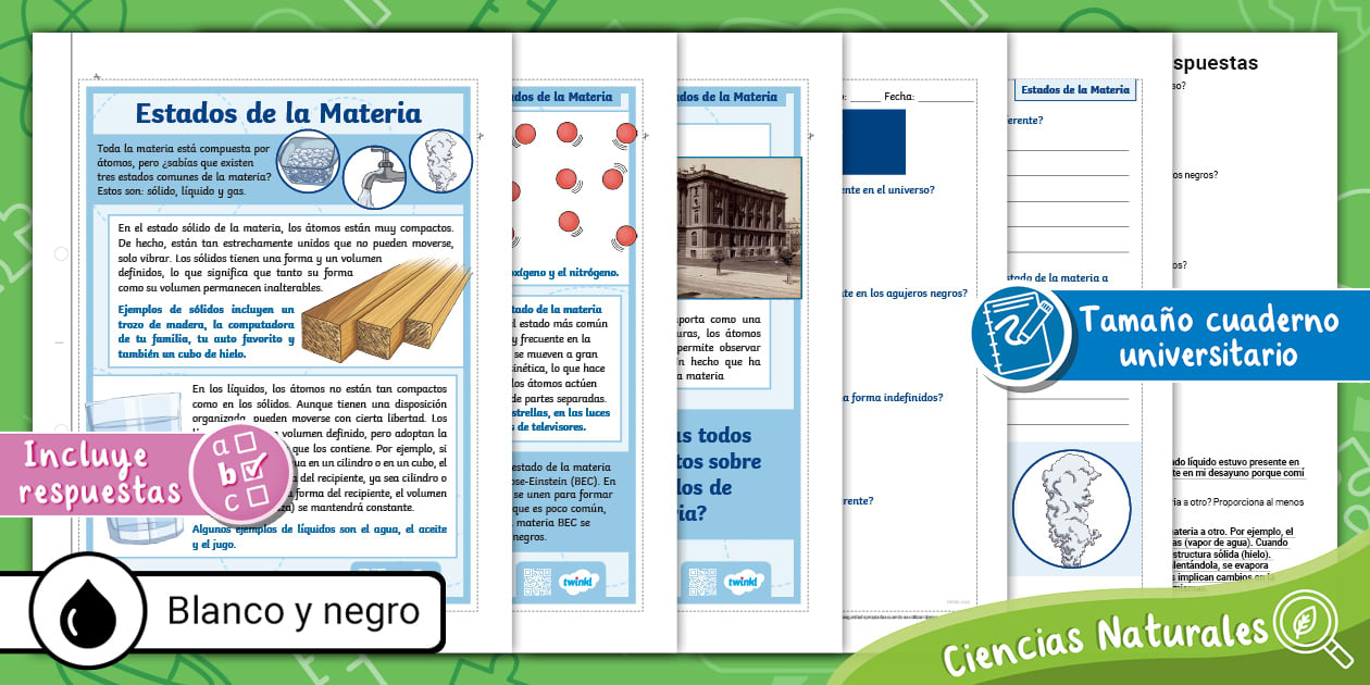 Estados de la Materia | Sólido | Líquido | Gaseoso | Guía