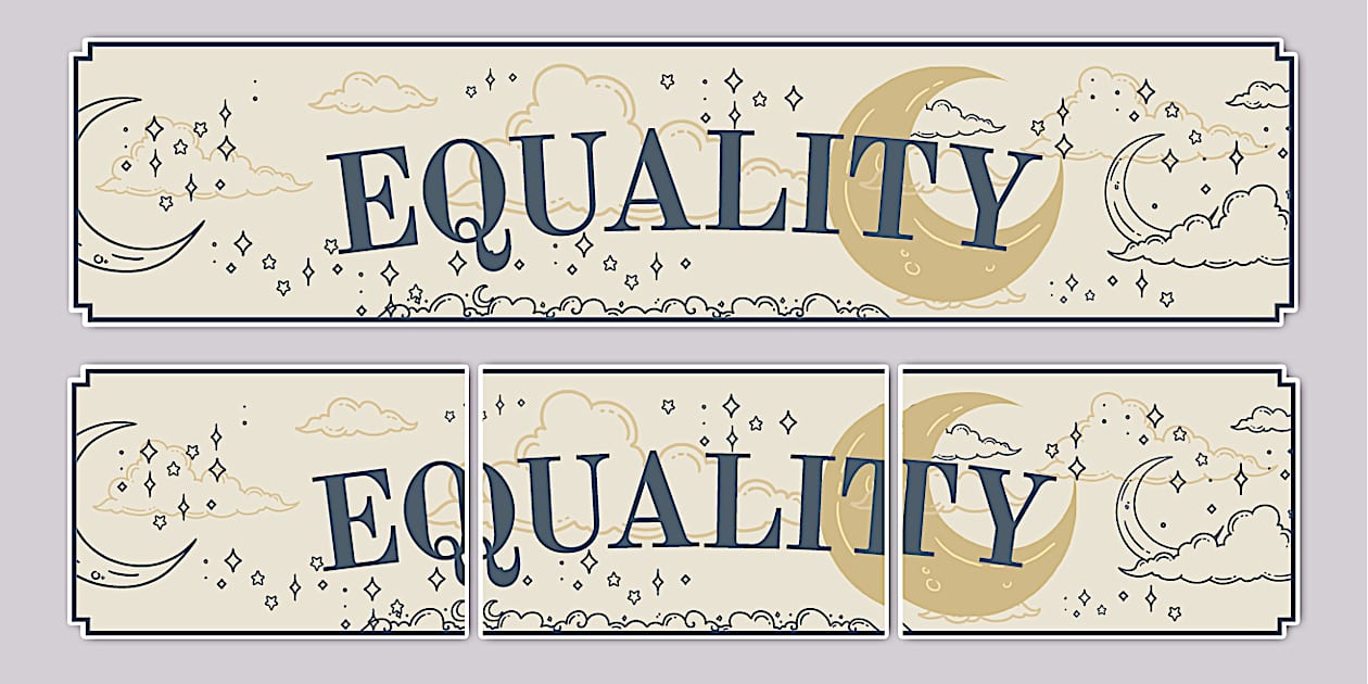 Celestial-Themed Equality Display Banner (teacher made)