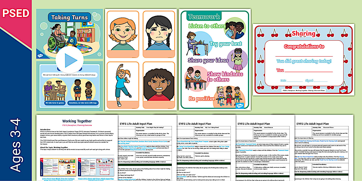 PSED Working Together Unit Pack Reception (Teacher-Made)