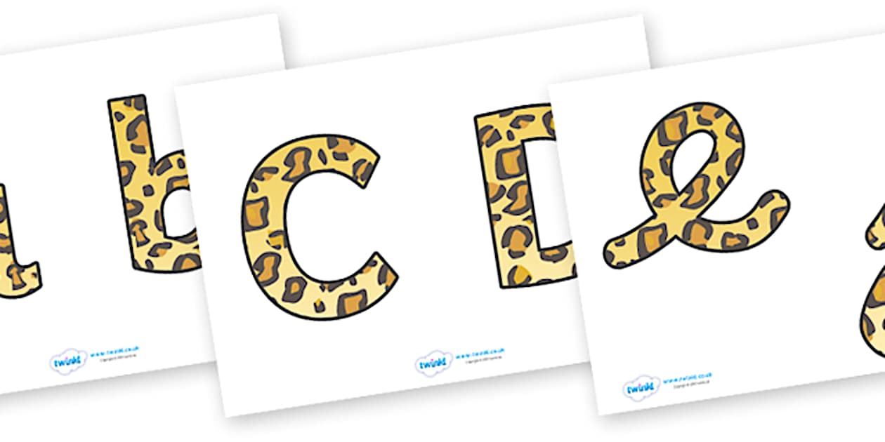 Display Lettering & Symbols (Leopard Print) (teacher made)