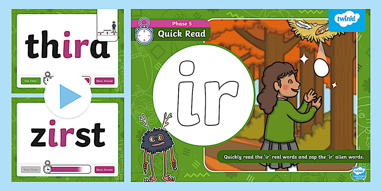 Cursive Phase 5 Quick Read PowerPoint ir (teacher made)