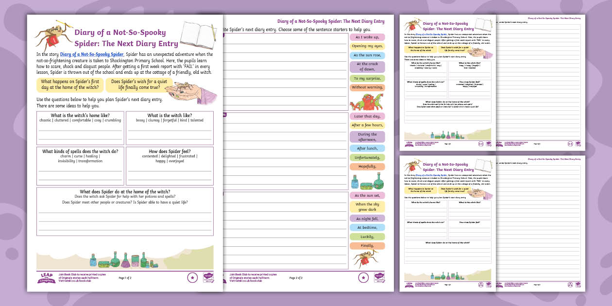 'Diary of a Not-So-Spooky Spider' The Next Diary Entry