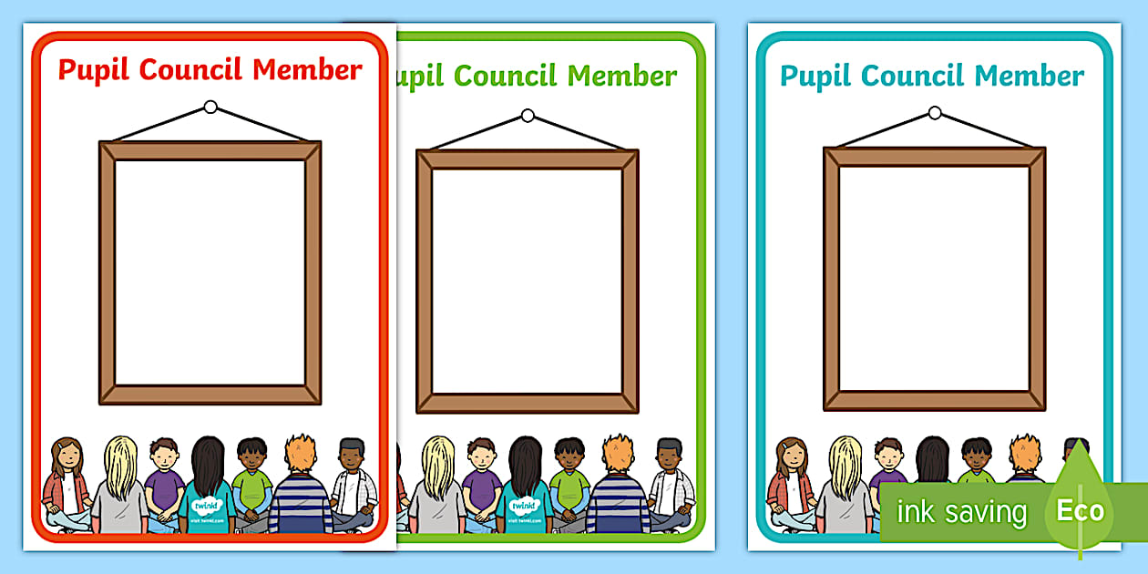 Editable Pupil Council Member Display Posters (teacher made)
