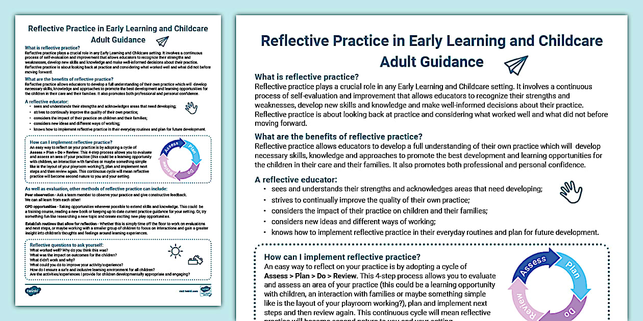 Reflective Practice Adult Guidance Information Sheet