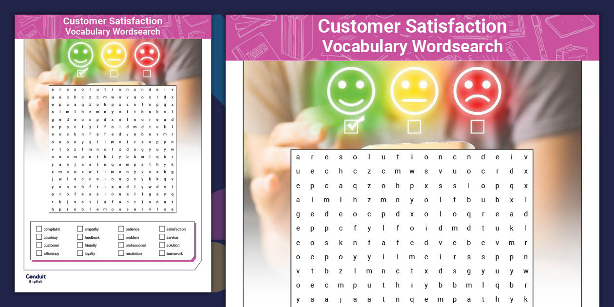Customer Satisfaction Word Search (Teacher-Made) - Twinkl
