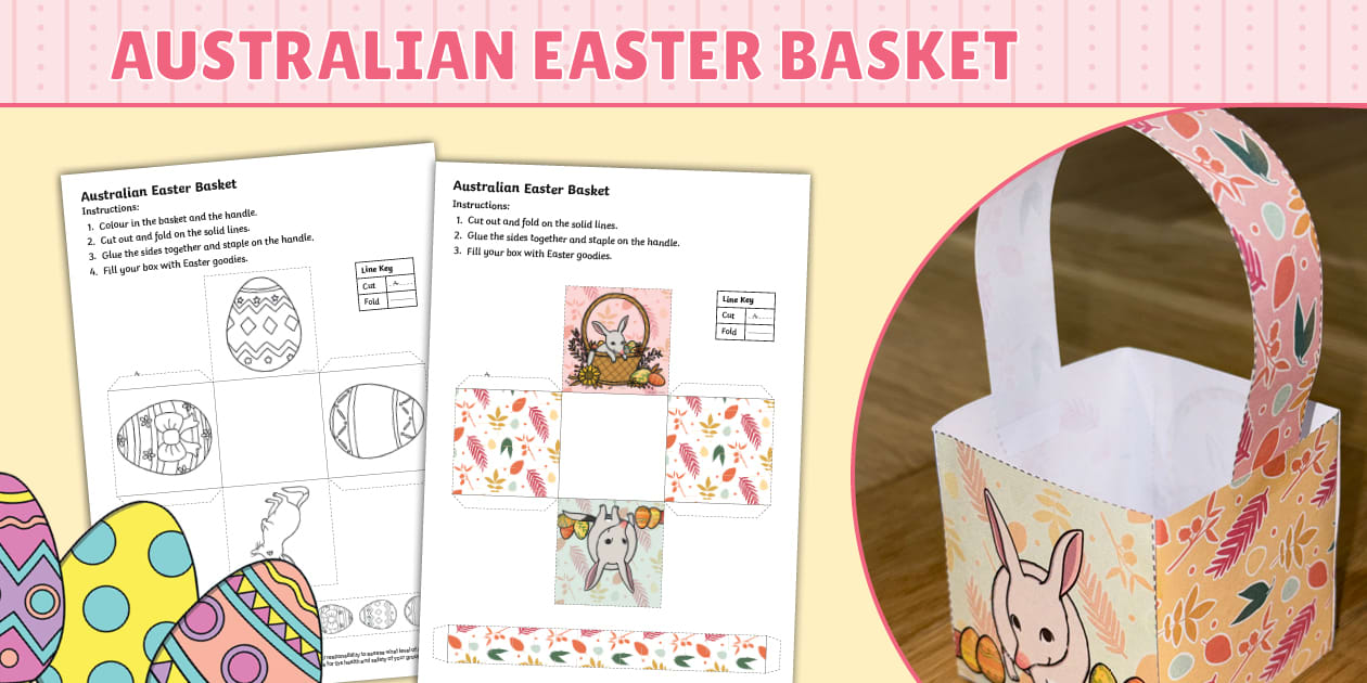 Australian Easter Basket Paper Craft