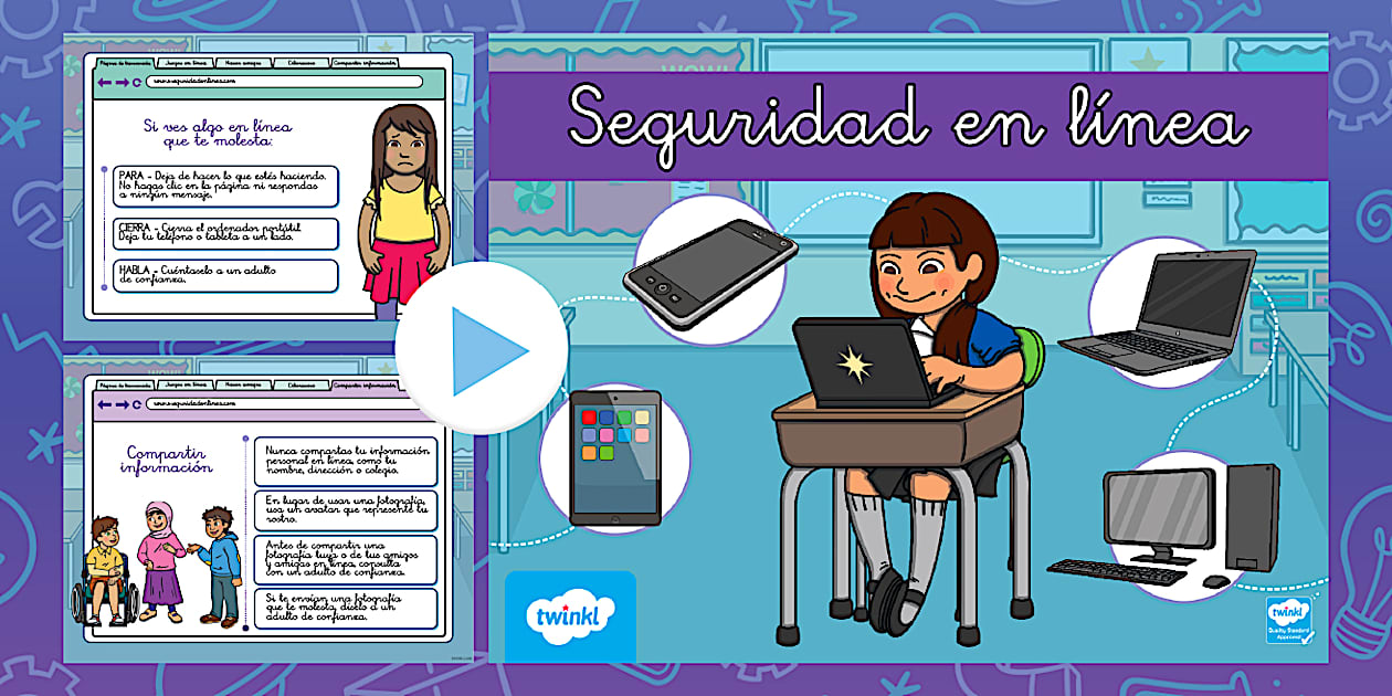 Presentación: Seguridad en línea (teacher made) - Twinkl