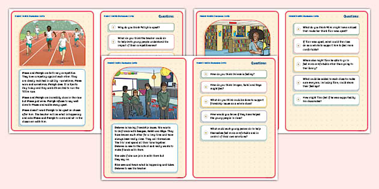 Mental Health Discussion Cards (teacher made) - Twinkl