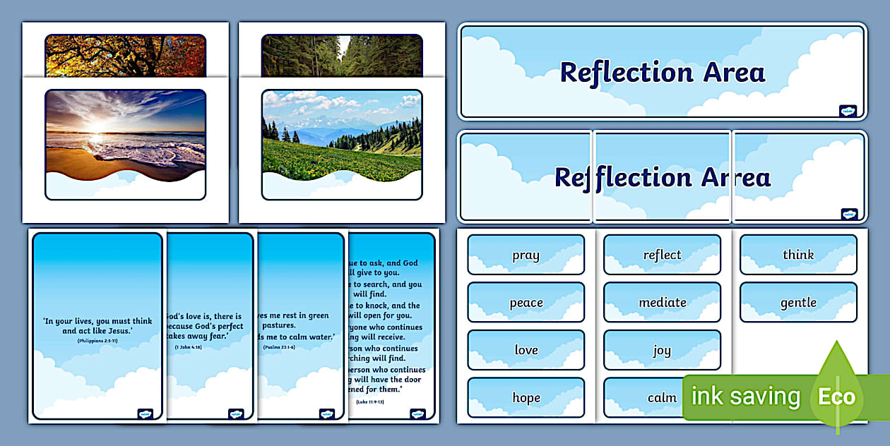 Christian Reflection Area Display Pack - Twinkl