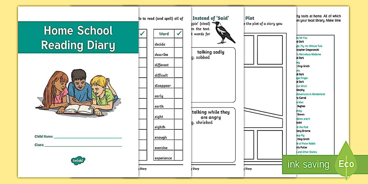 Home School Reading Log | Twinkl | Teacher Made Resource