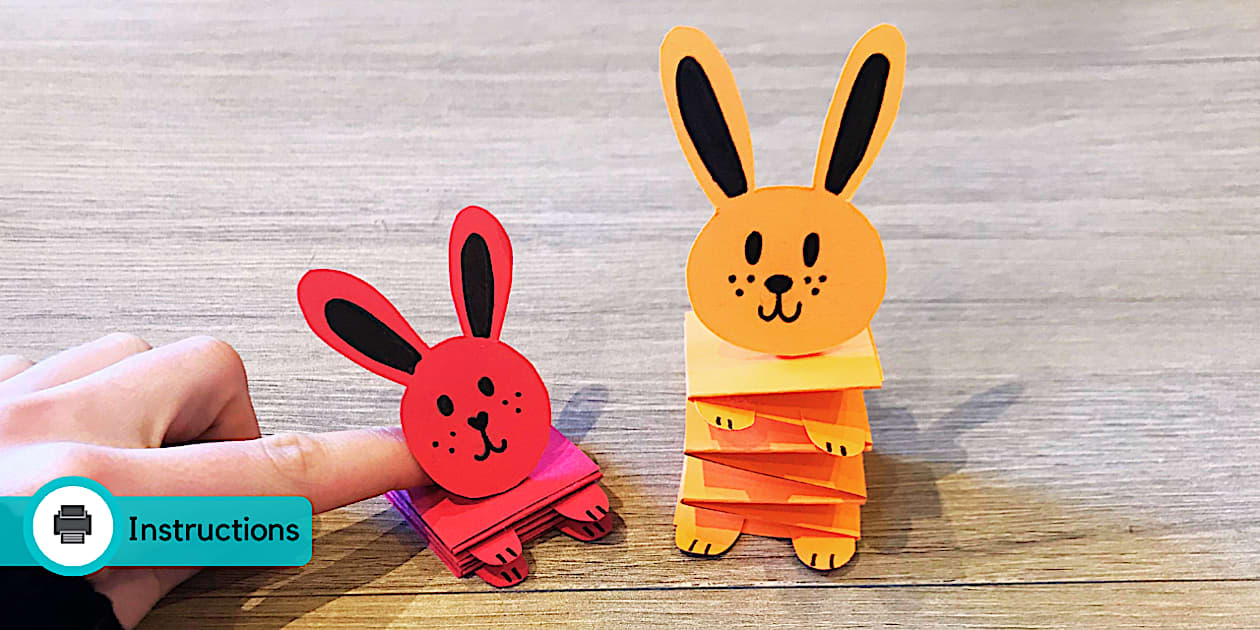 Folded Paper Rabbit Craft | Year of the Rabbit Craft