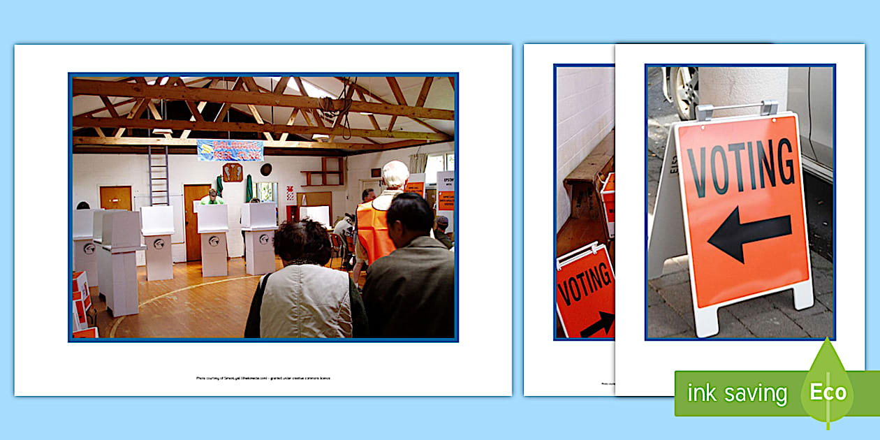 New Zealand Voting Sign Display Photos - Twinkl