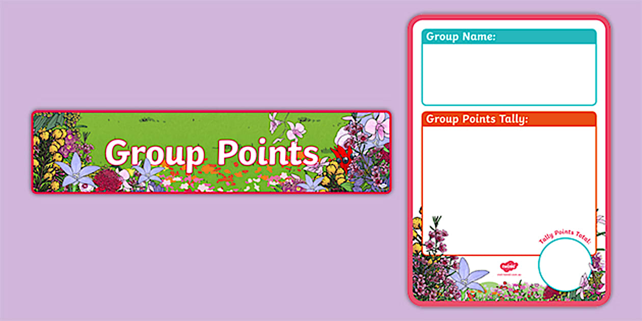 Australian Native Flora Group Points (teacher made) - Twinkl